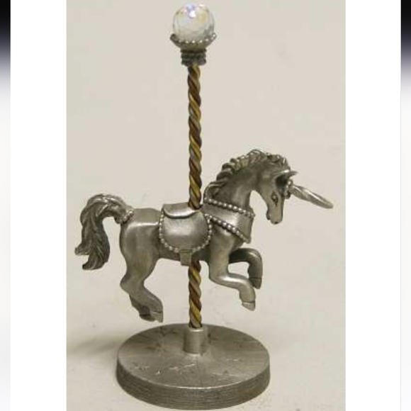 Spoontiques | Accents | Spoontiques Vintage 8s Pewter Unicorn Carousel ...